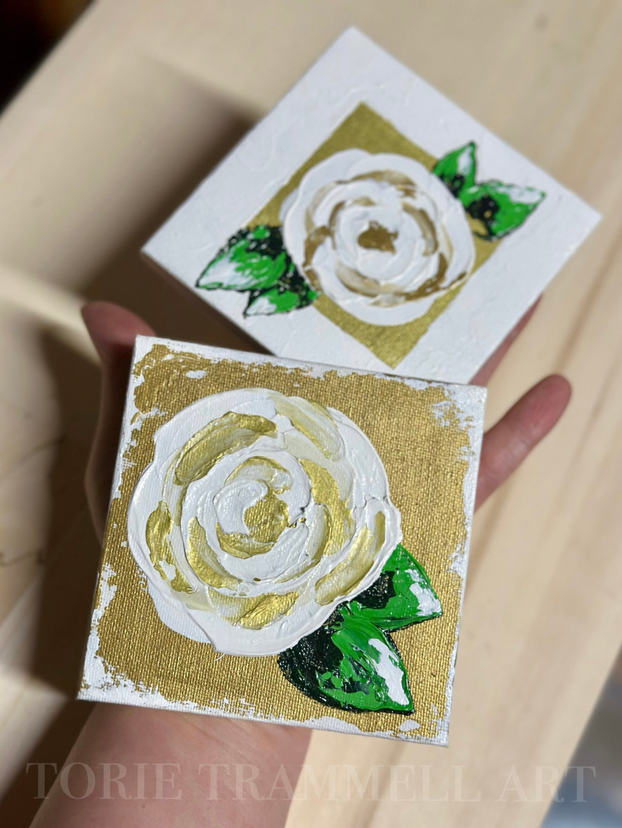 Original -‘’Mini Metallic Roses’ – Thistle & Grace